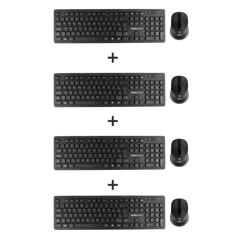 Kit 4 Combos Teclado e Mouse USB Sem Fio Elegance KE-KM558V1 - Kross ...