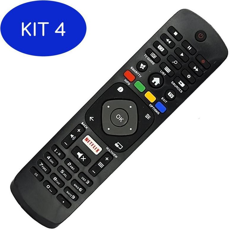 Kit 4 Controle Para Tv Philips Led 4K Smart Netflix - Mbtech - Controle ...