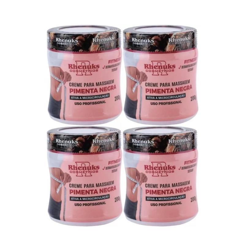 Kit 4 Creme Redutor Corporal Abdominal para Reduzir Celulite Estrias ...
