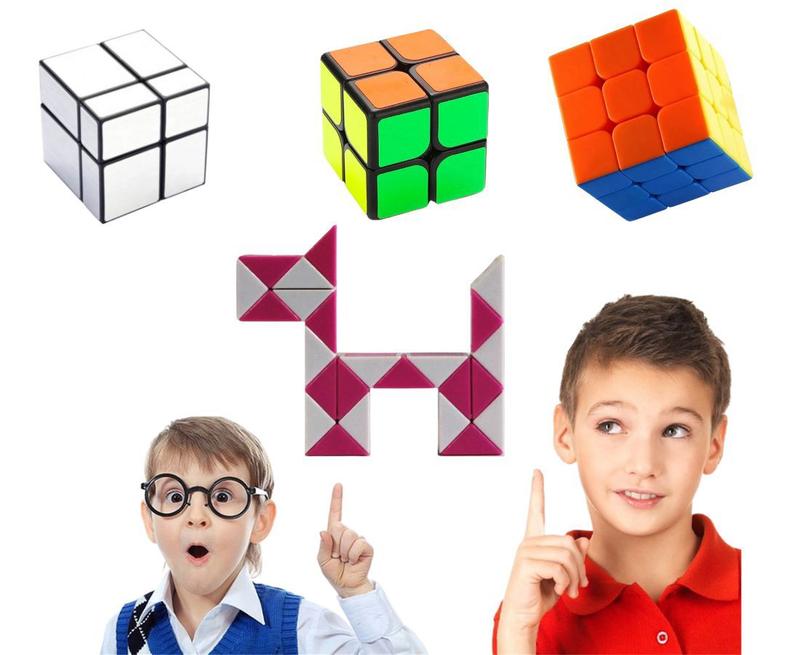 Kit 4 Cubo Mágico Series Cube Match Especial Cubo Infantil - Str Store ...