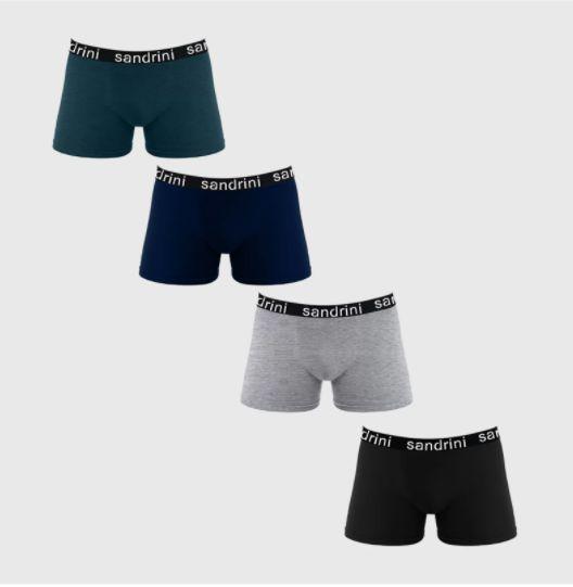 Kit 4 Cueca Boxer Sandrini Algodão Box Masculina - Adulto - Cueca ...