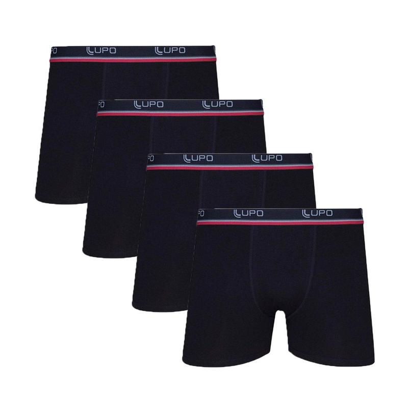 Kit 4 Cuecas Boxer Box Lupo Algodão Varias Cores - 523 - Cueca ...