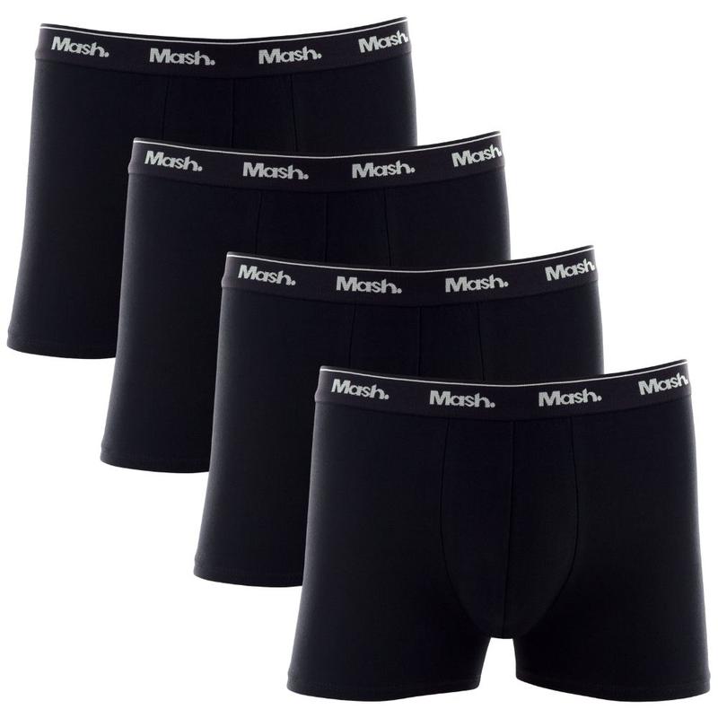 Kit 4 Cuecas Lisa Mash Básica Boxer Box Algodão Cotton Masculina Homem ...