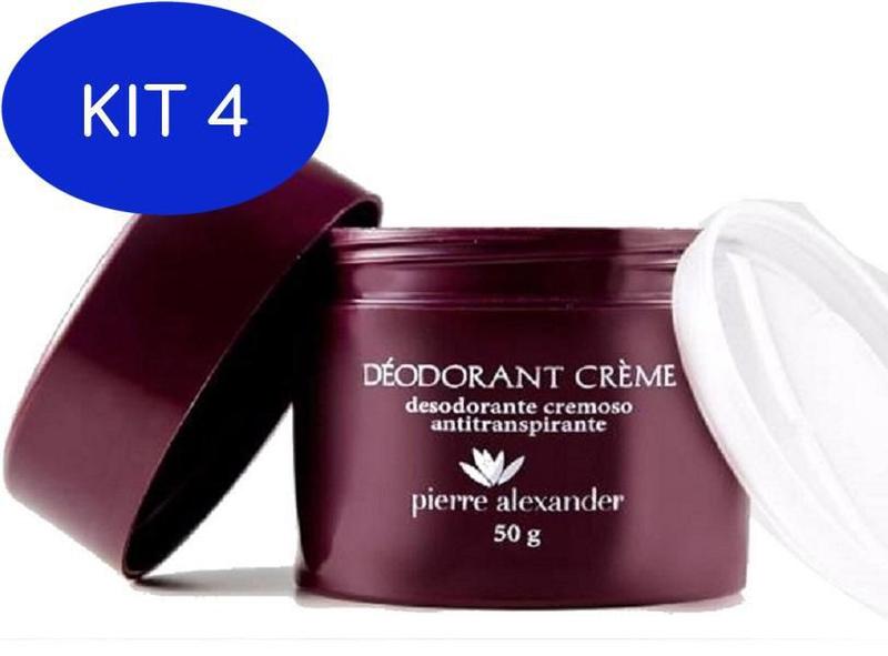 Kit 4 Desodorante Pierre Alexander Creme Antitranspirante - Desodorante ...
