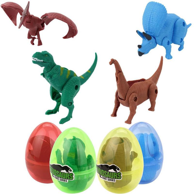 Kit 4 Dinossauro Articulado Em Ovo Deformer Egg Kingdom - HQB Toys ...
