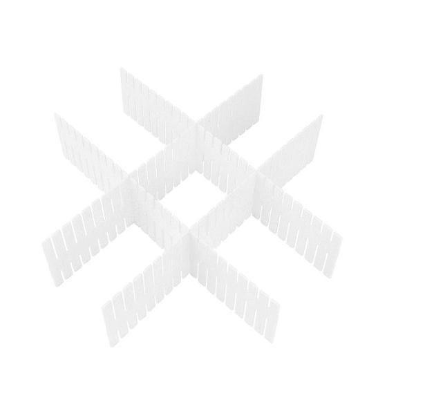 Kit 4 Divisórias Gaveta Plástico Branco - Max Clink - Organizadores de ...