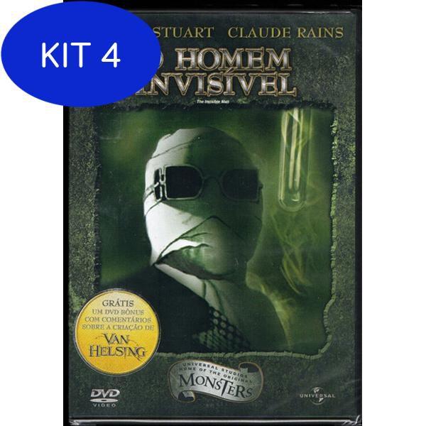 Kit 4 Dvd O Homem Invisível - Universal - Filmes - Magazine Luiza