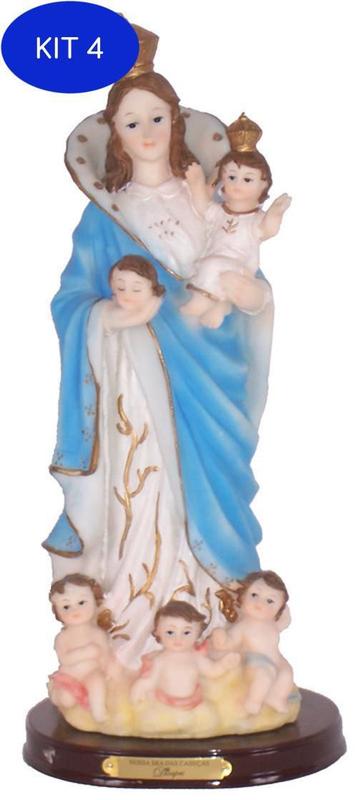 Kit 4 Escultura Nossa Senhora Das Cabeças 15Cm - Meerchi - Escultura ...
