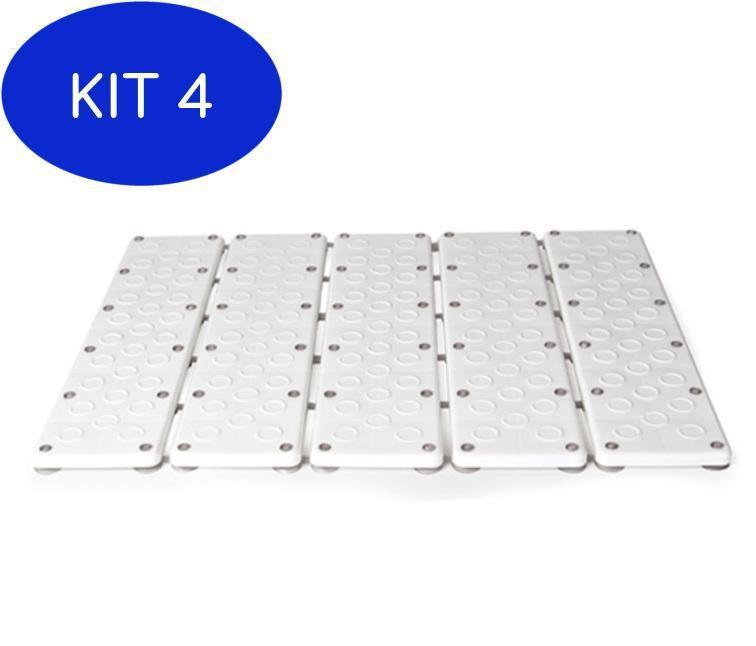 Kit 4 Estrado Para Box Com 60 Ventosas 54X42Cm Banho Plast - Injtemp - Estrado - Magazine Luiza