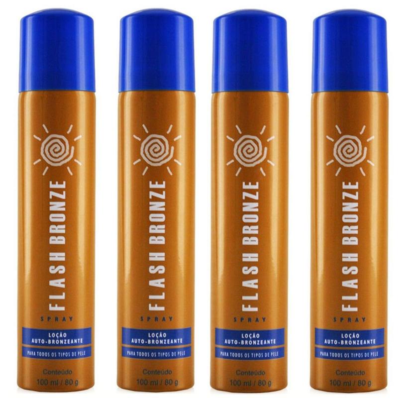 Kit 4 Flash Bronze Spray Auto Bronzeador 100ml - Freedom - Bronzeador ...