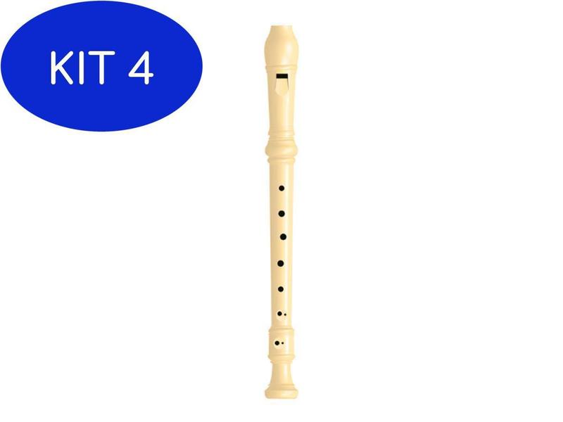 Kit 4 Flauta Moderna Estilo Germânica Blister Com 1 Un Maped ...