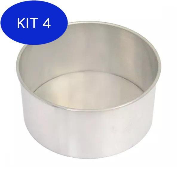 Kit 4 Forma Bolo Charlote/Doces 16 X 10Cm 1,85 Litros Fundo - Jolly ...