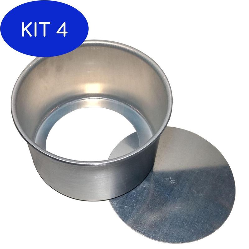 Kit 4 Formas De Bolo Bento Cake 8X5Cm 10 Un Alumínio Fundo - Isamar ...