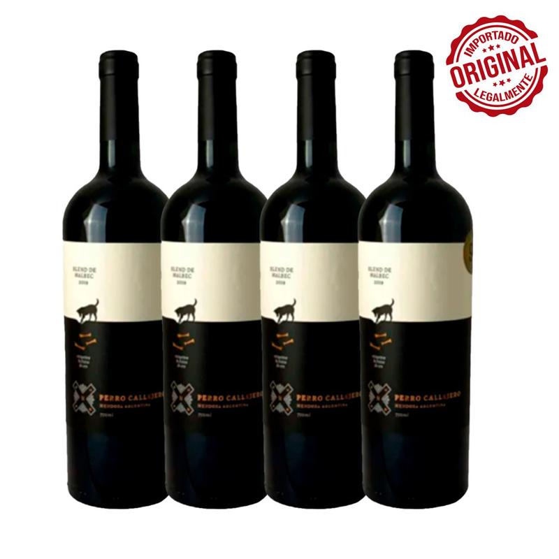 Kit 4 Garrafas Vinho Perro Callejero Blend de Malbec Mosquita Muerta ...