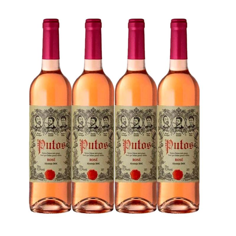 Kit 4 Garrafas Vinho Português Rosé Putos D.OC 750ml - Vinho - Magazine ...