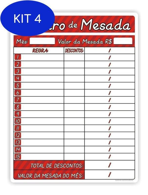 Kit 4 Ímã De Geladeira Painel Magnético Educativo Vermelho - Micro ...
