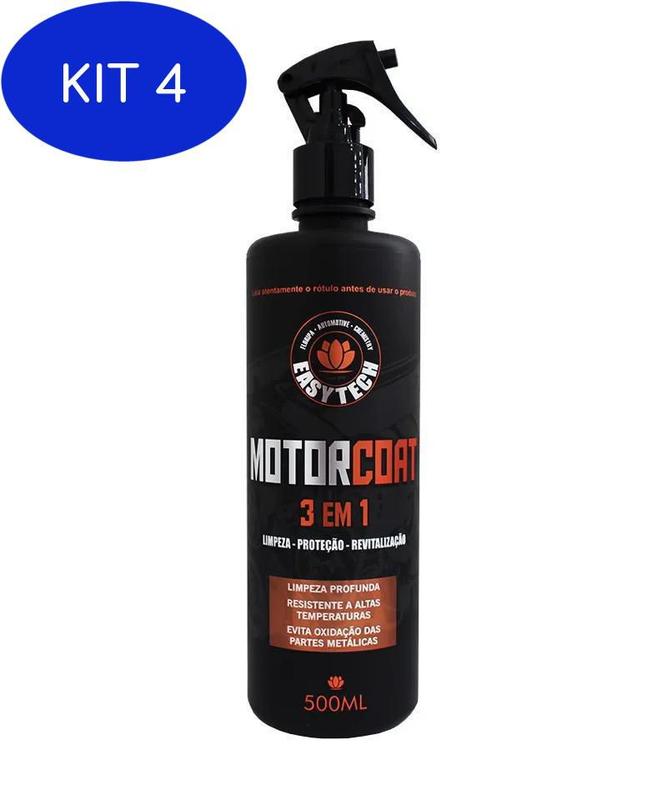 Kit 4 Limpeza Pesada E Proteção De Motores Motorcoat 3 Em 1 - Easytech ...