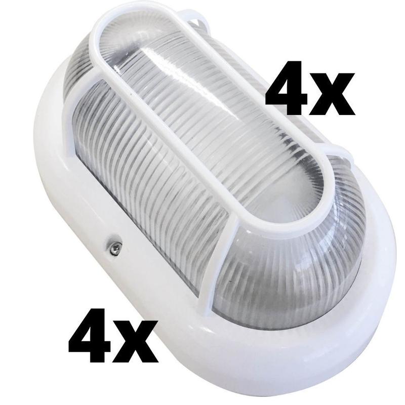 Kit 4 Luminária Arandela Spot Parede Teto Área Externa Blindada Redonda ...