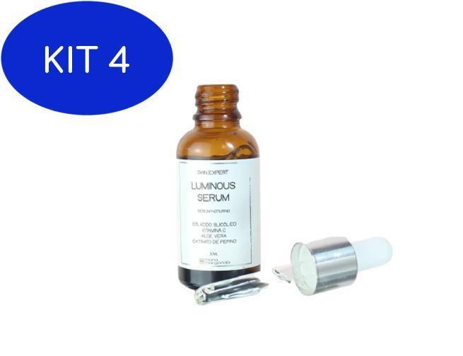 Kit 4 Luminous Sérum Noturno-10% Ácido Glicólico+Vitamina C - Maria Margarida - Outros Beleza e ...