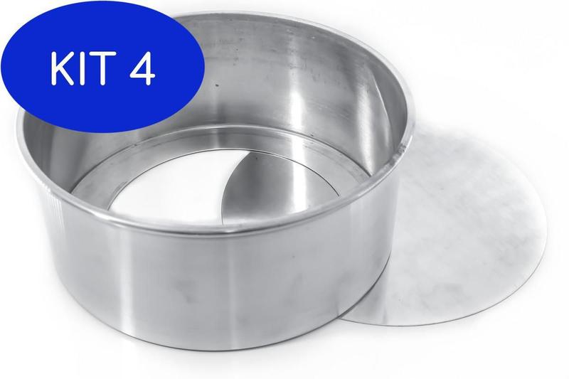 Kit 4 Mini Forma De Bolo Fundo Falso N12 X 5,5 Cm - Fest Forma - Formas ...