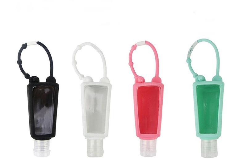 Kit 4 Mini Frasco para Álcool Gel Creme Alça para Pendurar - Clink ...