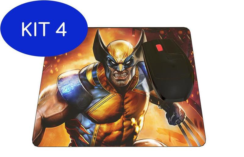 Kit 4 Mouse Pad História Em Quadrinhos Wolverine - Central ...