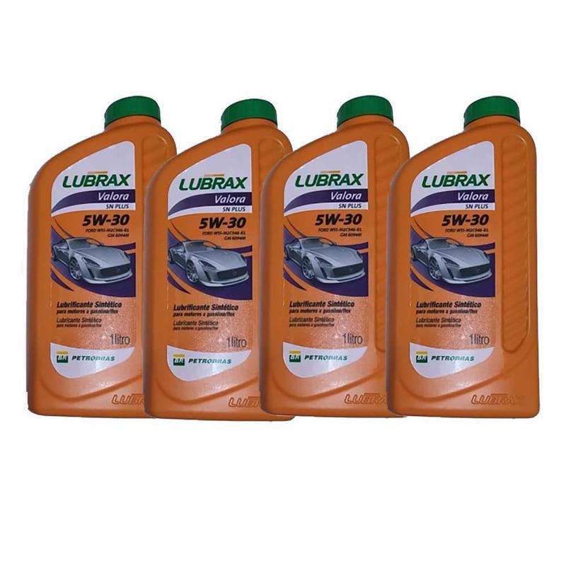 KIT 4 Óleo valora 5W/30 API SN Plus sintético - LUBRAX - Lubrificante ...