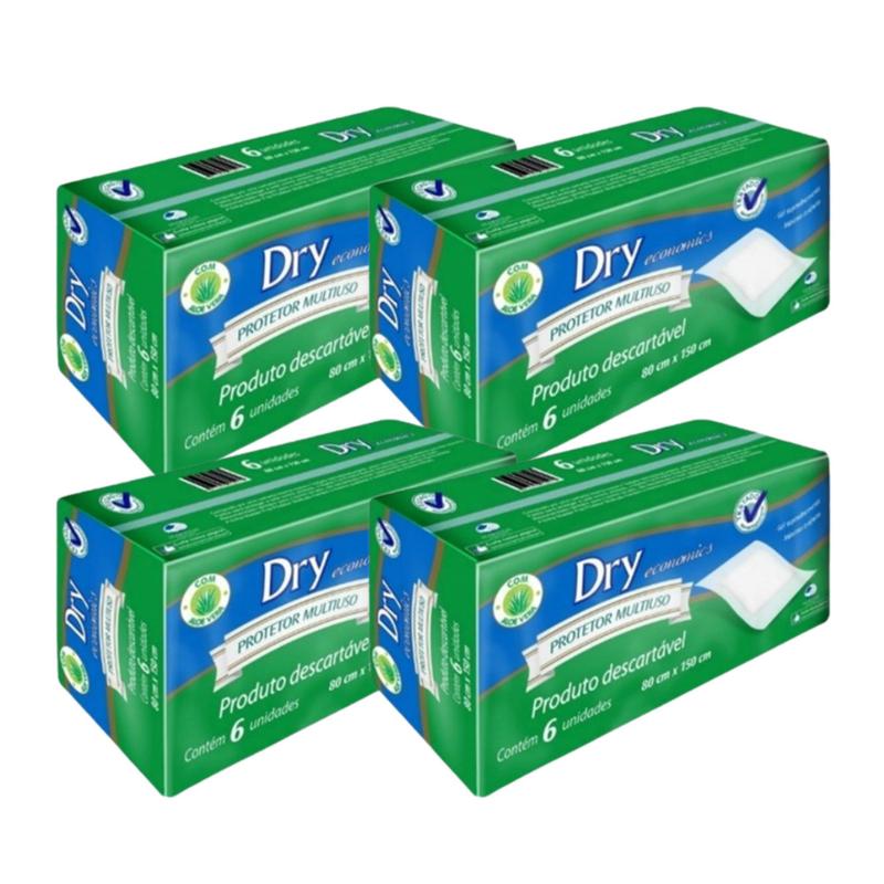 Kit 4 pacotes de Lençol Absorvente Descartável Multiuso Dry Economics C ...