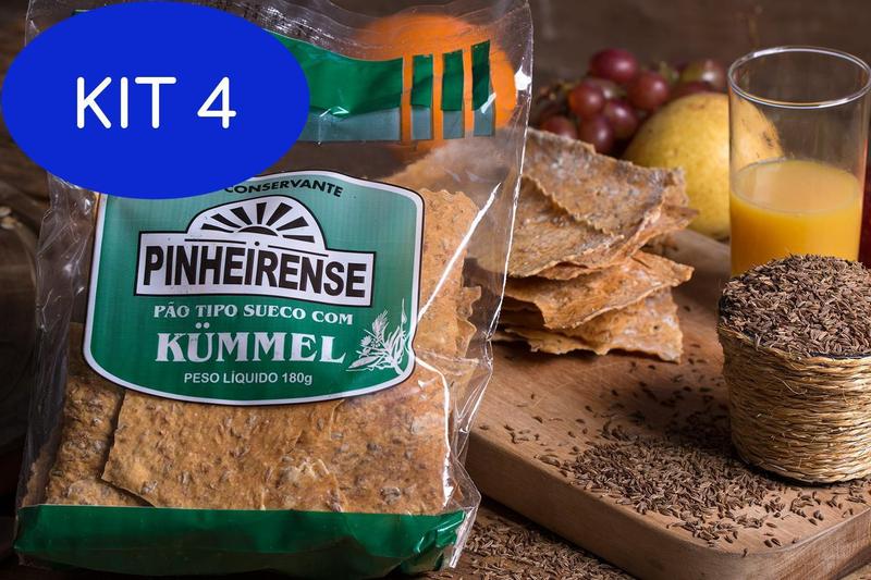 Kit 4 Pão Tipo Sueco Com Kummel Pinheirense 180G - Pão - Magazine Luiza