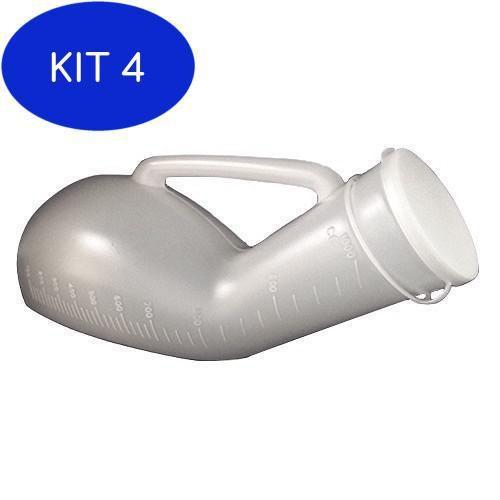 Kit 4 Papagaio Coletor De Urina (Urinol) Plástico Com Tampa ...