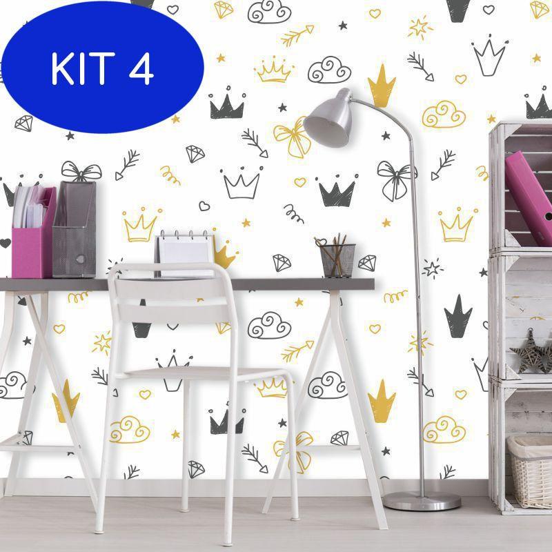 Kit 4 Papel De Parede Teen Princess Encantado - Inove Papeis De Parede ...
