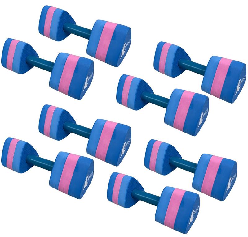 Kit 4 Pares Halteres Hidroginástica 100% EVA DF1092-R M Azul/Rosa ...