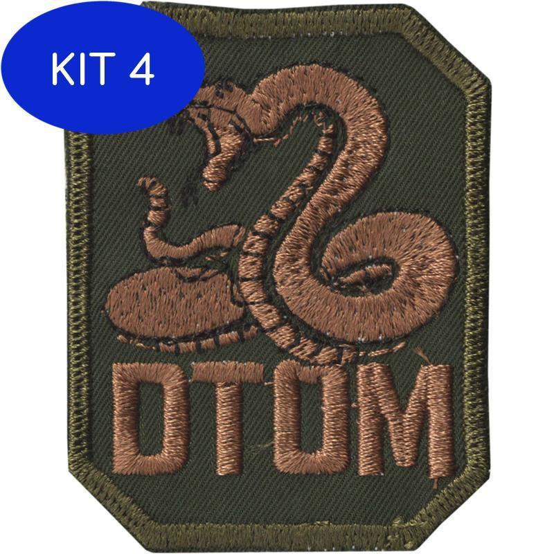 Kit 4 Patch Bordado Dtom Cobra Com Fecho De Contato - Mundo Do Militar ...