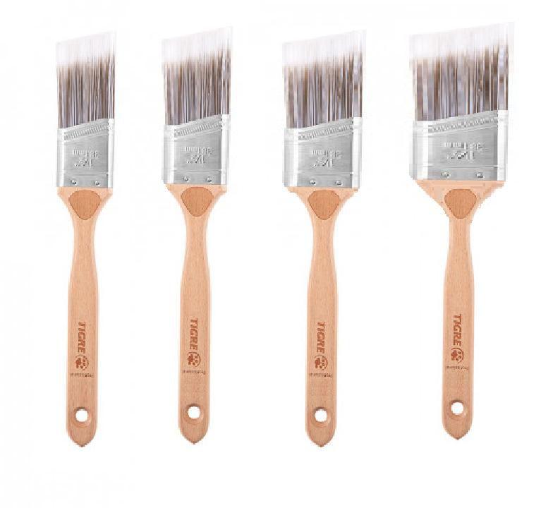 Kit 4 pincel trincha angular recorte profissional 101 tigre - Trincha ...