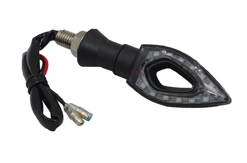 Kit 4 Piscas Led Esportivo Moto Seta Universal Vazado Preto - Veloce ...