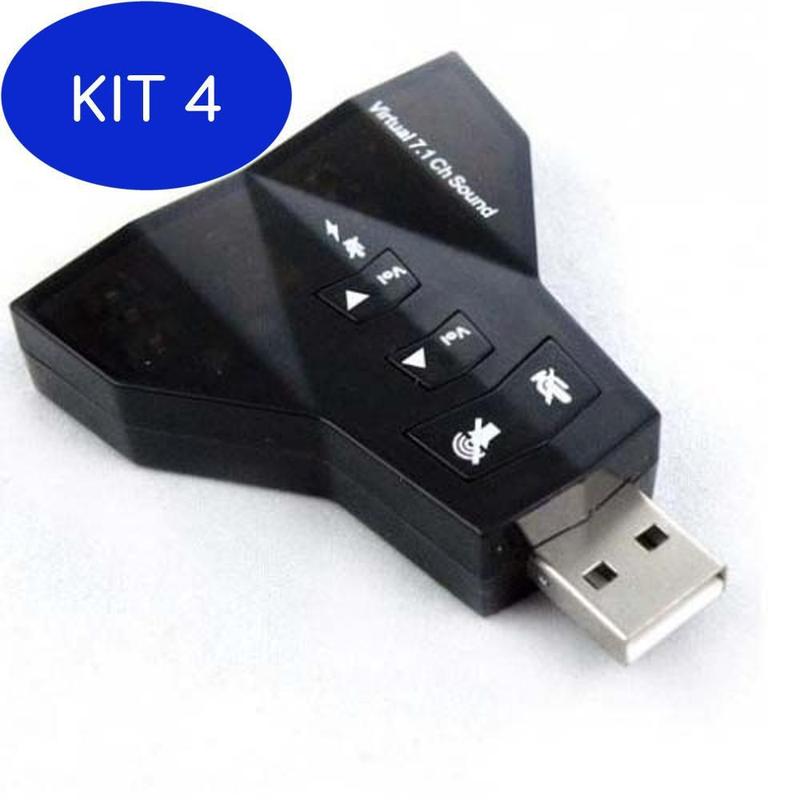 Kit 4 Placa De Som Externa C Entrada Para 2 Microfones E 2 Fones - King ...