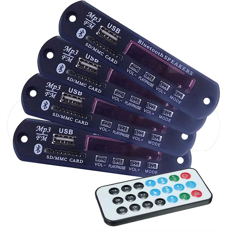 Kit 4 Placa P/ Amplificador - Modulo Usb Mp3 Bluetooth Pasta - MULTI ...