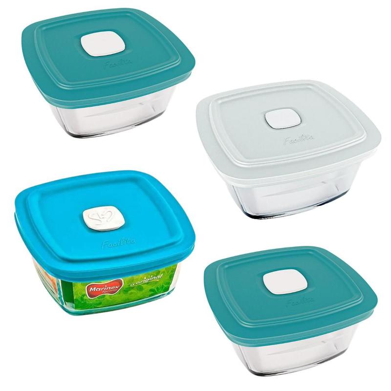Kit 4 Pote Facilita Vap Marmita Marinex Vidro 300ML - Pote - Magazine Luiza