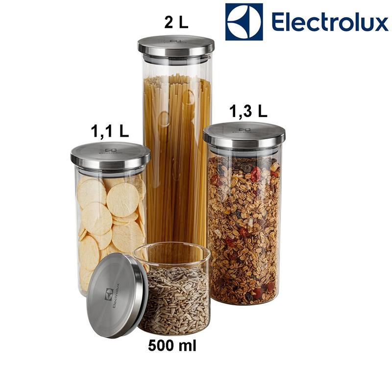 Kit 4 Potes Herméticos de Vidro Electrolux com Tampa Inox - Pote ...