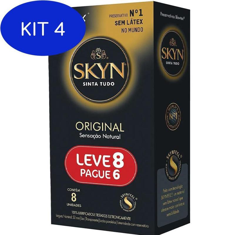 Kit 4 Preservativo Blowtex Skyn Original Leve 8 Pague 6 - Preservativo ...