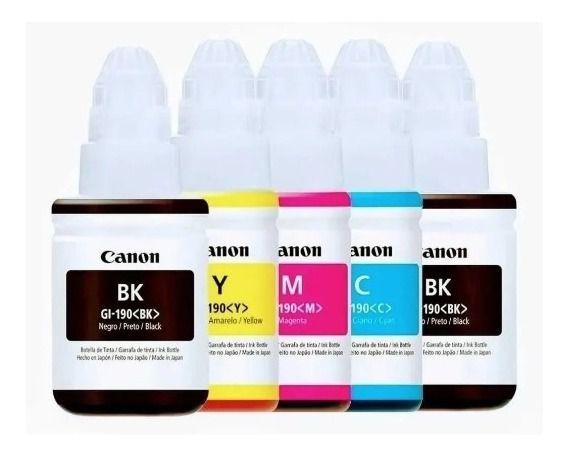 Kit 4 Refil Color Tinta Canon Gi-190 1100 2100 Cor da tinta COLOR - IMP ...