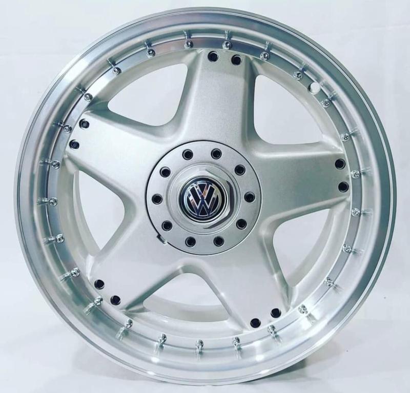 kit 4 Rodas Aro 17x7 Vw Saveiro Summer 4X100 C/ boda e arrebite B.a.r ...