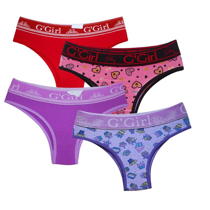 Kit 4 Roupa Intima Feminina Calsinha Tanga Algodão Básica Lisa De Cós ...