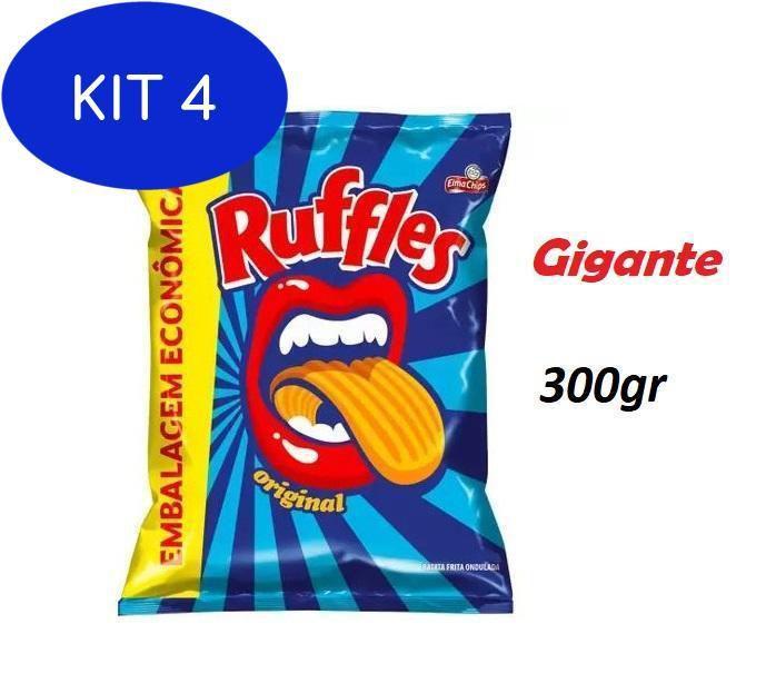 Kit 4 Ruffles Gigante 300Gr Biscoitos Salgadinhos Batata -2 - Pepsico ...
