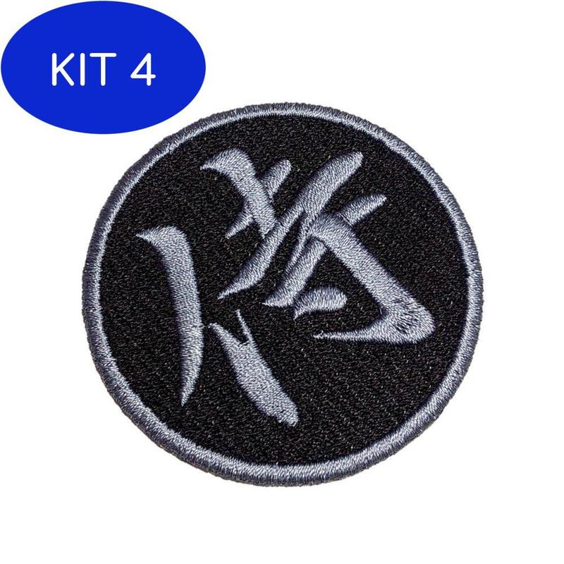 Kit 4 Samurai Kanji Patch Bordado Para Kimono Boné Uniforme - Br44 ...