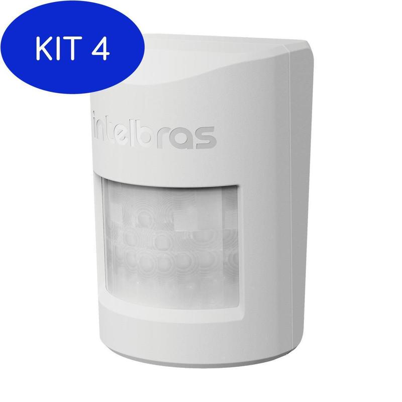 Kit 4 Sensor Infra Vermelho IVP 1000 Pet com Fio Intelbras - Sensor de ...