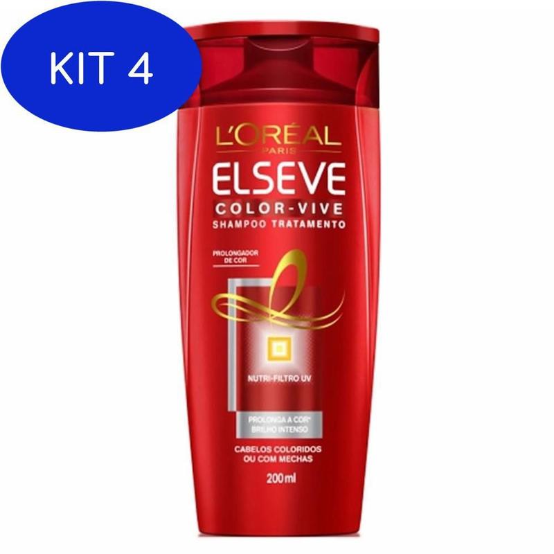 Kit 4 Shampoo Elseve Color Vive 200ML - Shampoo - Magazine Luiza