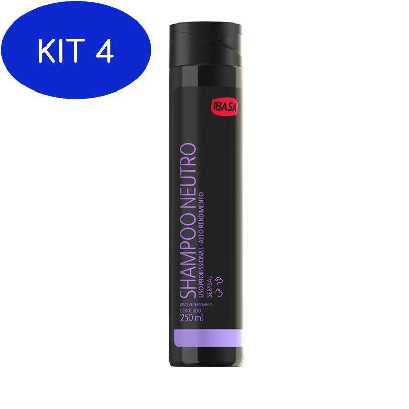 Kit 4 Shampoo Neutro Ibasa 250Ml - Ibasa Pet - Outros Pet Shop ...
