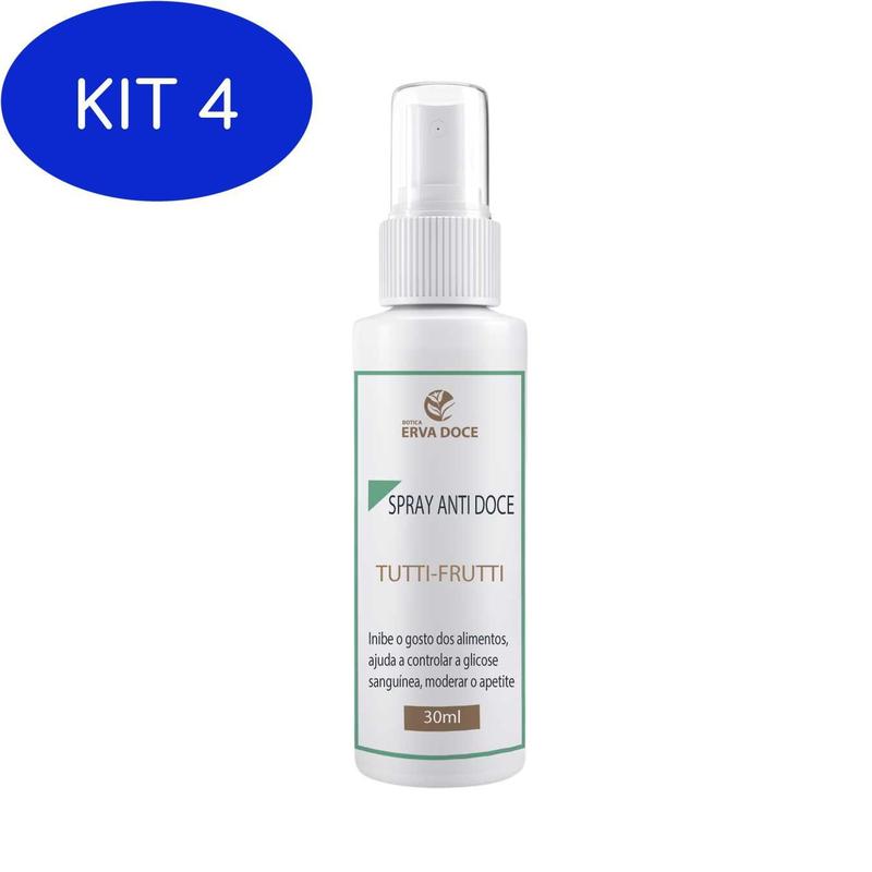 Kit 4 Spray Anti Doce 30Ml Tutti-Frutti - Botica Erva Doce - Spray ...