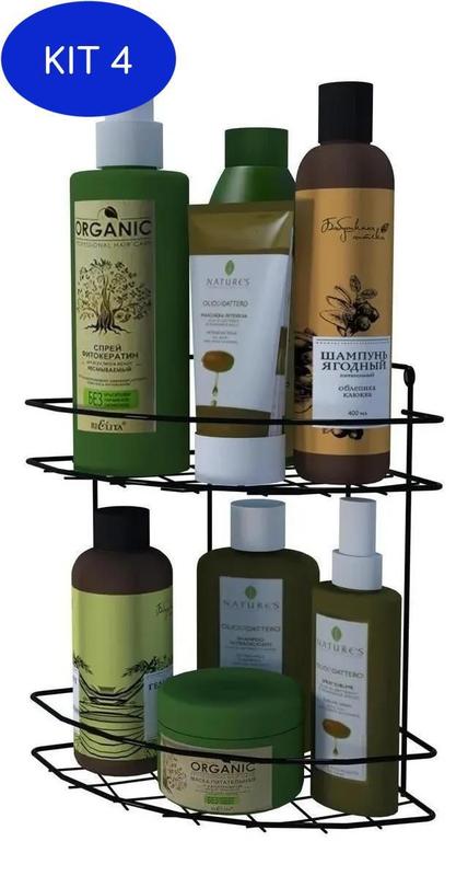 Kit 4 Suporte Fixo Porta Shampoo Sabonete De Banheiro - Dicarlo - Porta ...